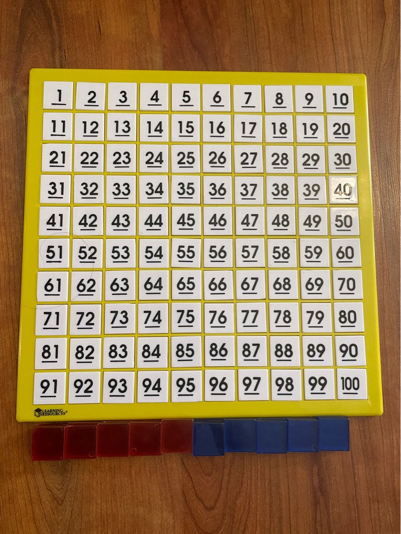 Learning Resources 100 Number Board, Hobbies & Toys, Toys & Games on ...