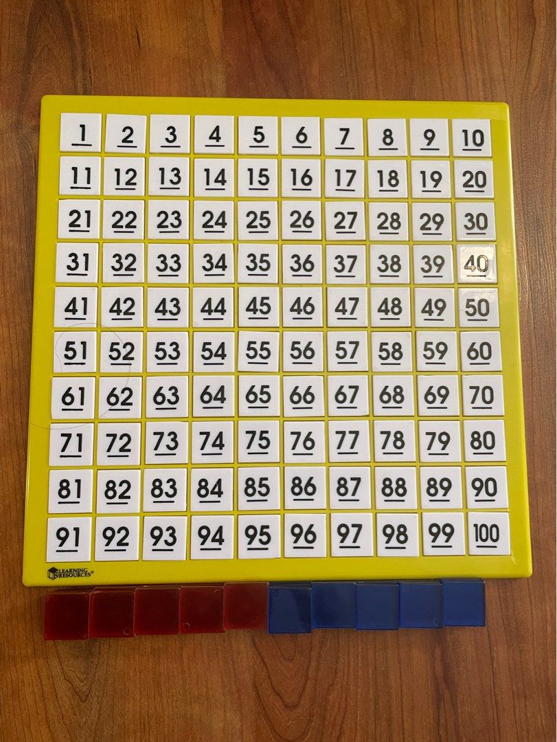 Learning Resources 100 Number Board, Hobbies & Toys, Toys & Games on ...