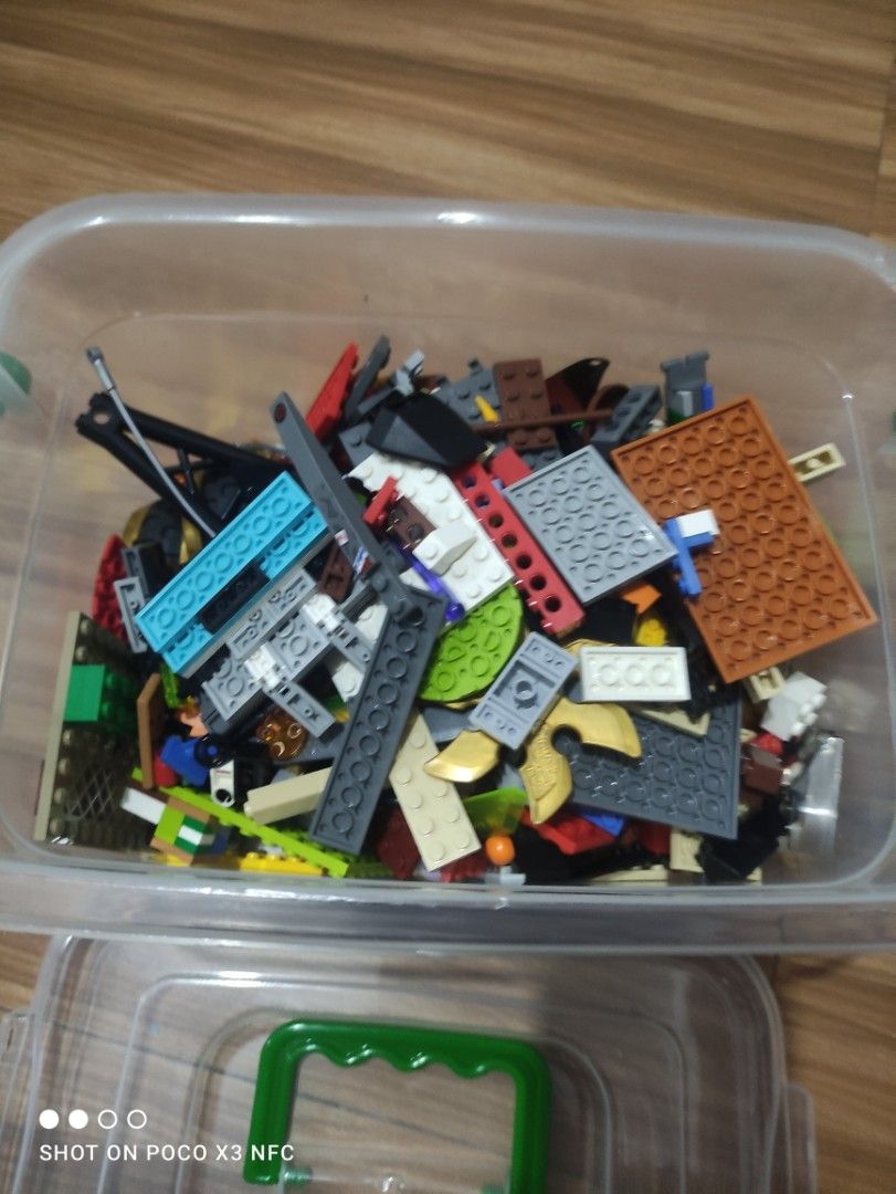 LEGO BUCKET WITH LEGO MARKINGS, Hobbies & Toys, Toys & Games on Carousell