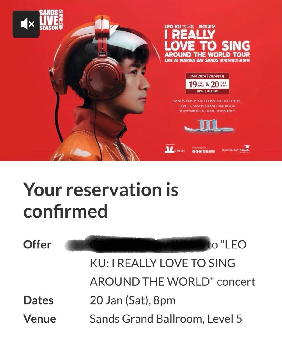 Leo ku, Tickets & Vouchers, Event Tickets on Carousell