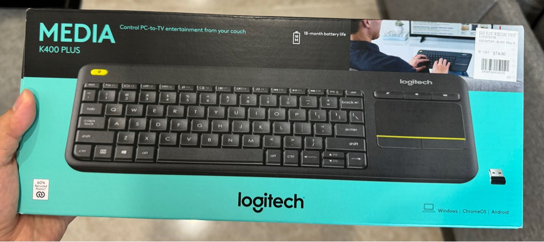 Logitech Keyboard And Trackpad K400r Computers And Tech Parts And Accessories Computer Keyboard