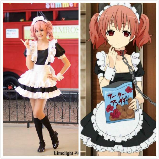 Maid dress Karuta Roromiya Cosplay costume halloween, Women's Fashion ...