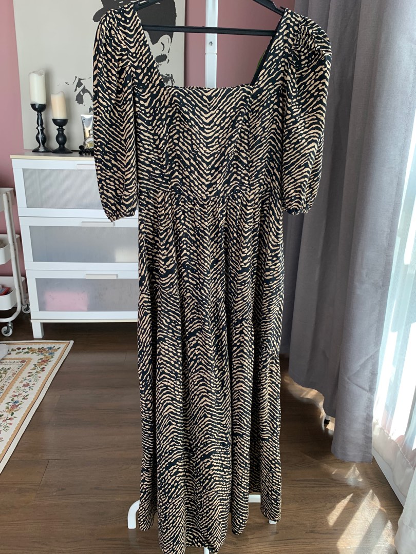 Mango Puff Sleeve Maxi Dress, Women's Fashion, Dresses & Sets, Dresses ...
