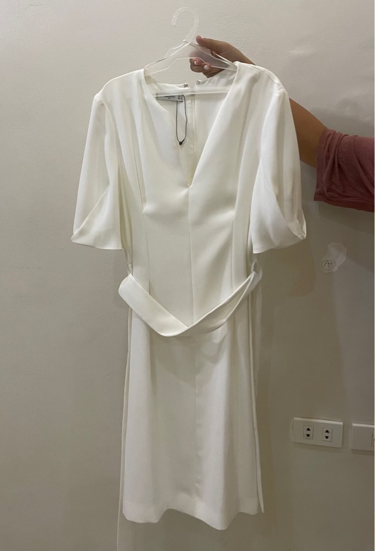 Mango White Formal Dress, Women's Fashion, Dresses & Sets, Dresses on ...