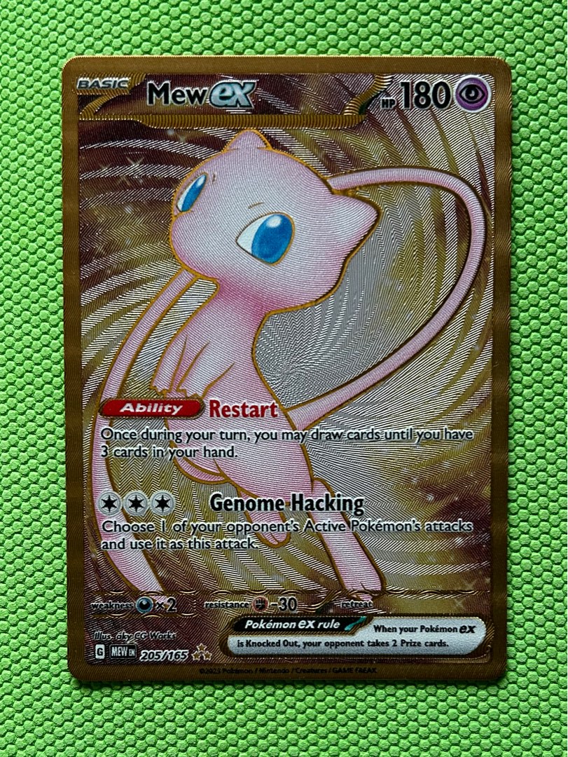 Metal Gold Mew Promo Card, Hobbies & Toys, Toys & Games on Carousell