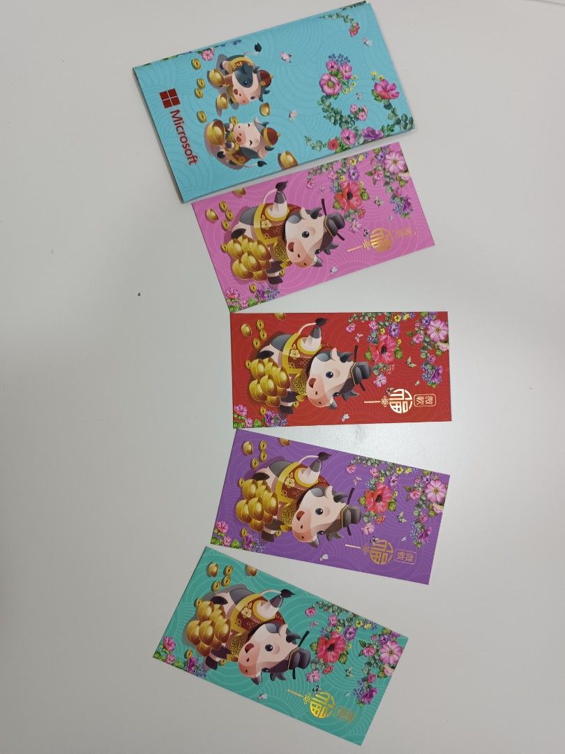 Microsoft Cow Red Packet (4 Colors) - 6 pieces, Women's Fashion ...