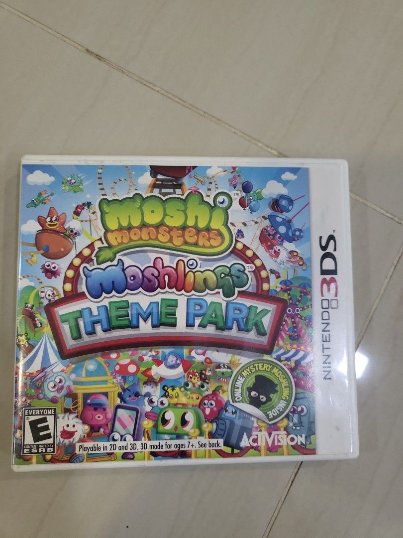 NINTENDO 3DS - Moshi Monsters Theme Park, Video Gaming, Video Games, Nintendo on Carousell