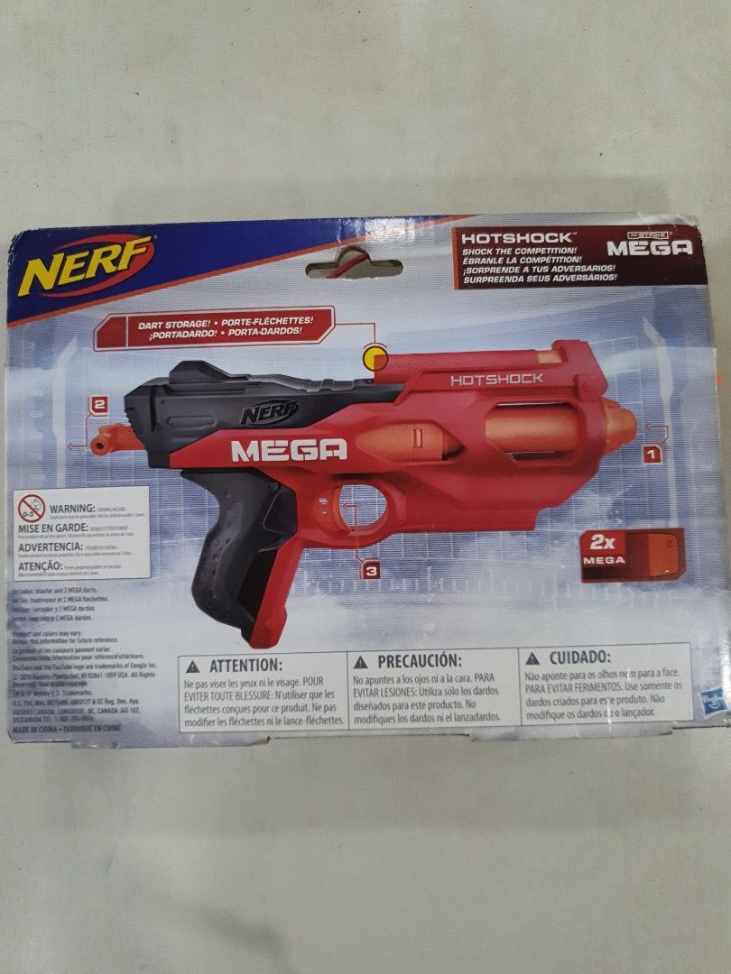 Nerf Gun Mega Hotshock, Hobbies & Toys, Toys & Games on Carousell