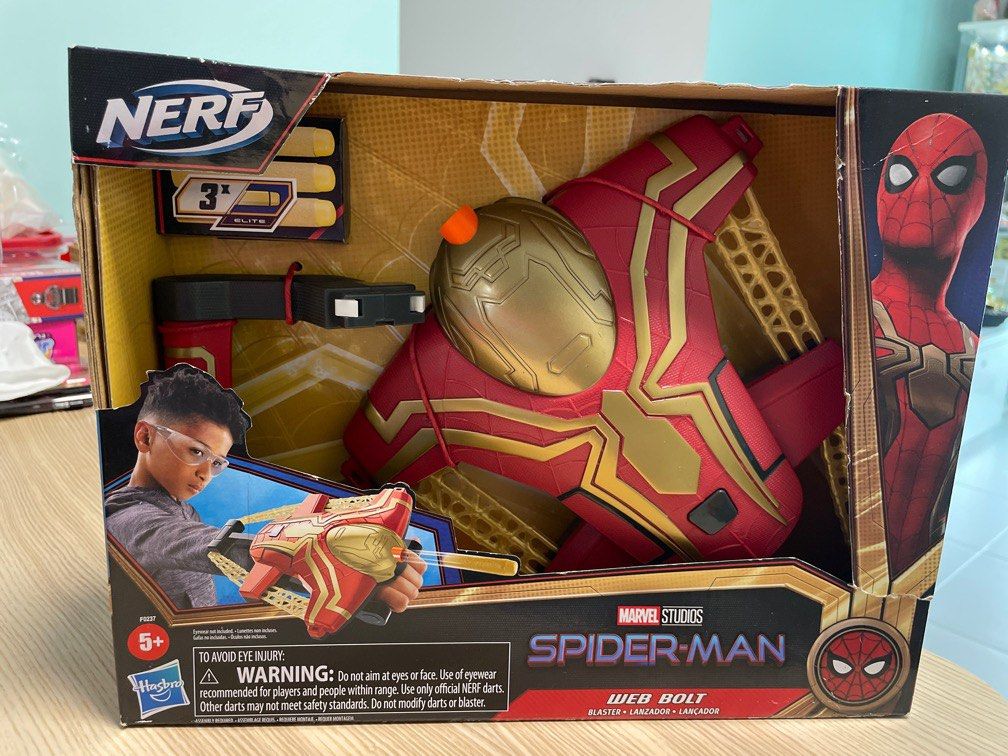 NERF spider-man web bolt blaster, Hobbies & Toys, Toys & Games on Carousell