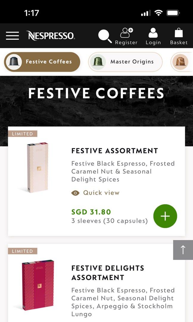 Nespresso FESTIVE ASSORTMENT coffee capsule set, Furniture & Home Living, Kitchenware ...