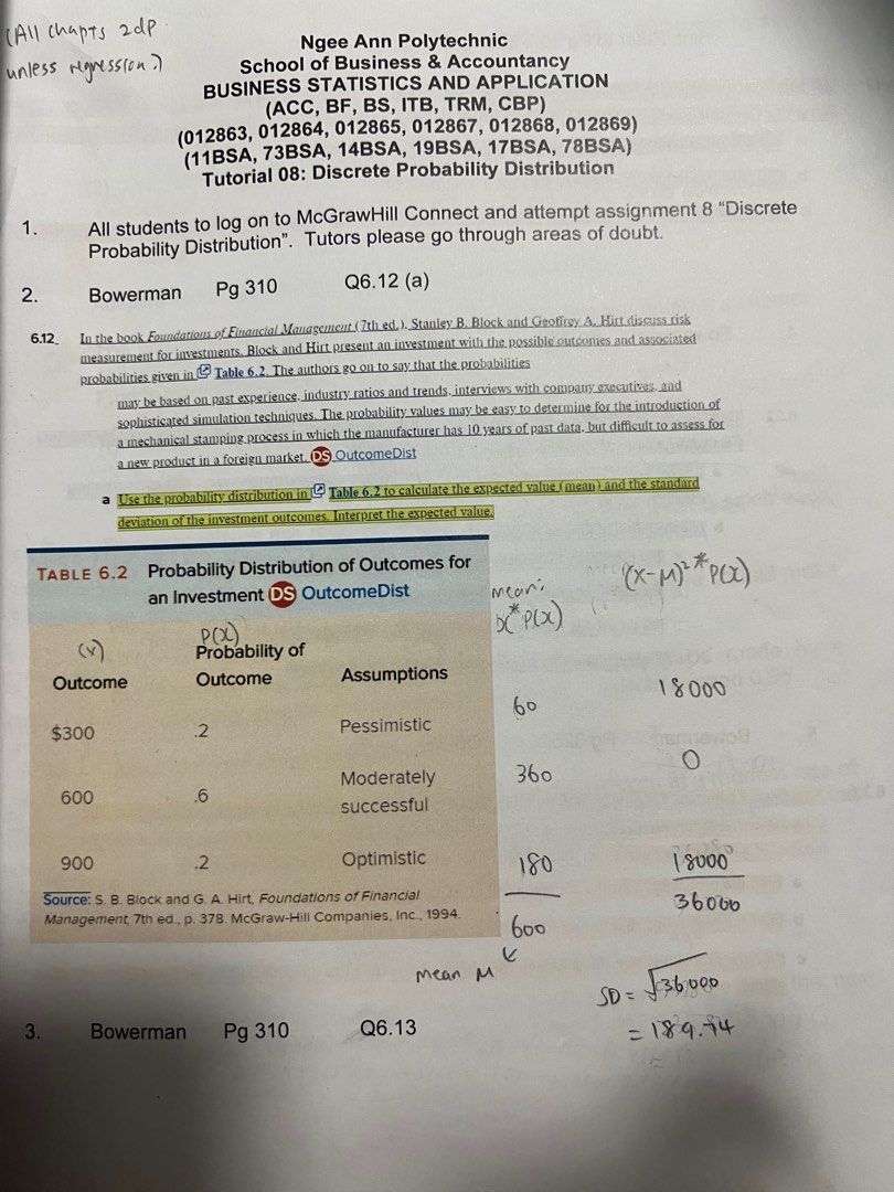 Ngee Ann poly business statistics notes, Hobbies & Toys, Books ...