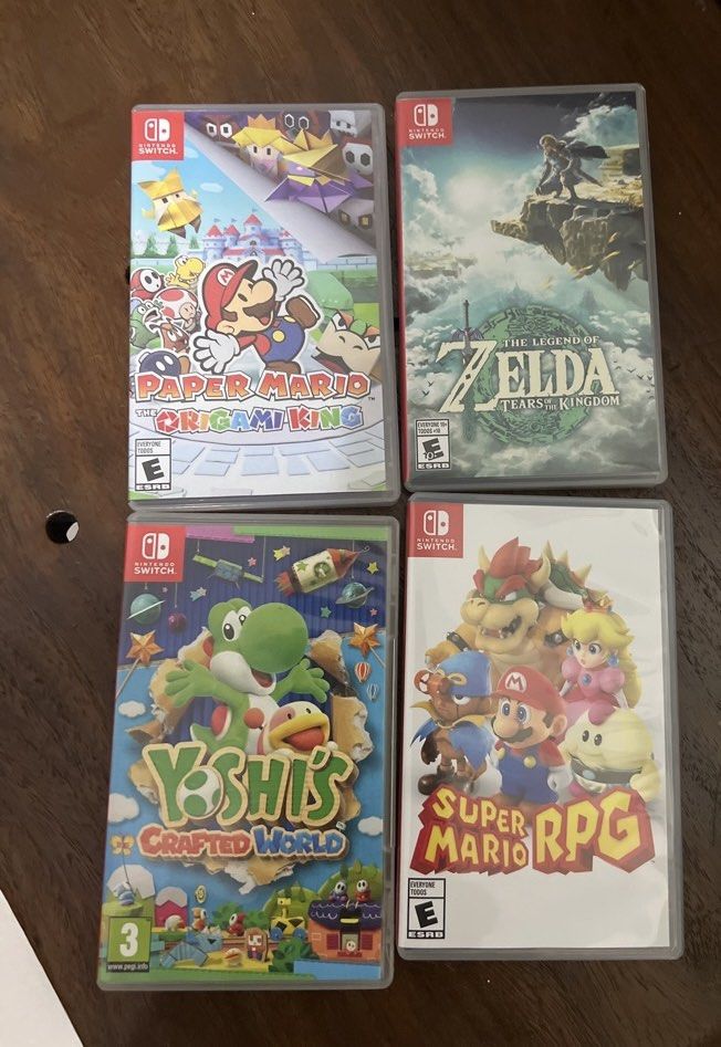 nintendo switch games totk mario rpg package, Video Gaming, Video Games ...