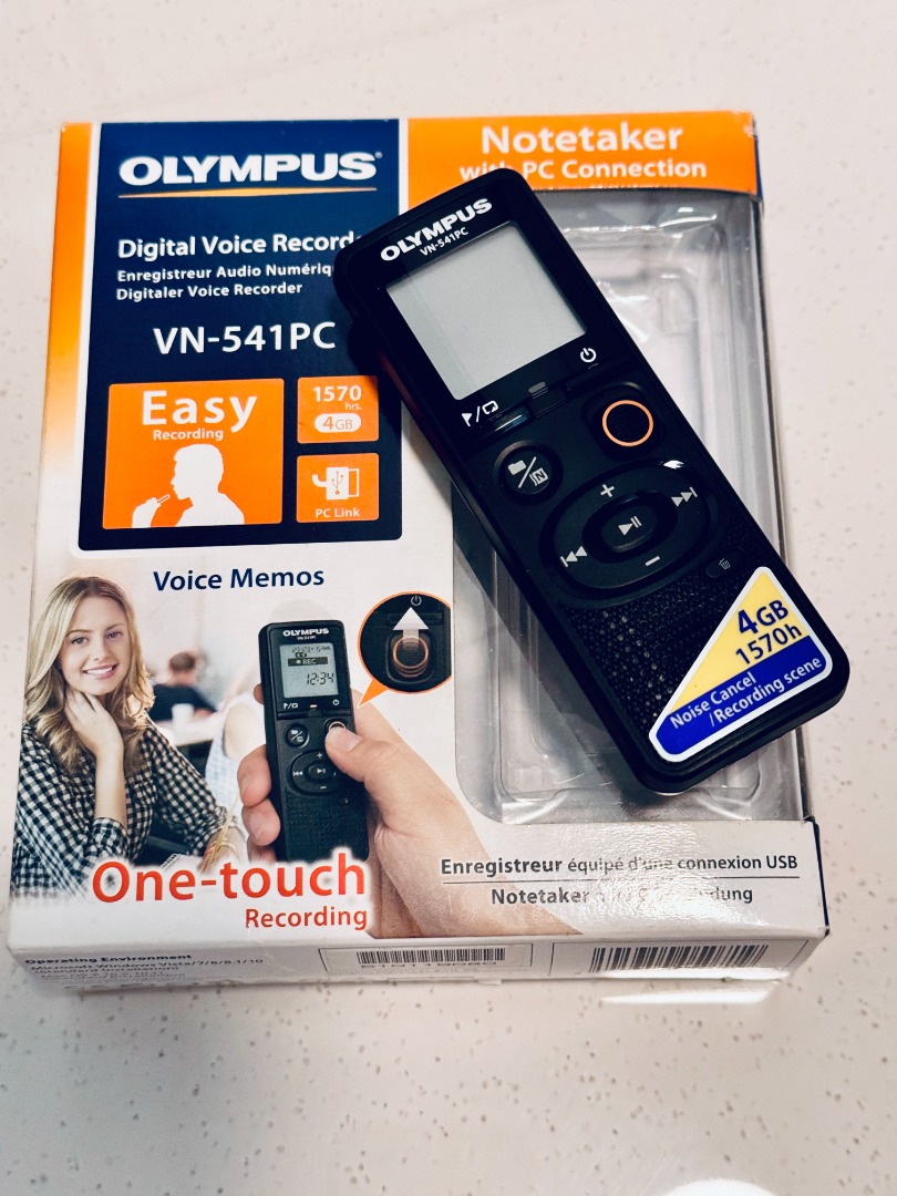 Olympus VN-541PC With PC Link 4GB Black Digital Voice Recorder, Computers & Tech, Parts ...