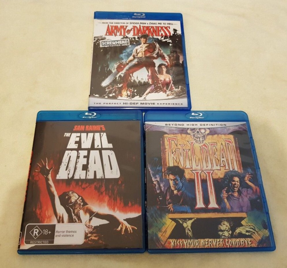 Original Blu-Ray The Evil Dead Trilogy Region A UK/USA 1st Editions Set ...