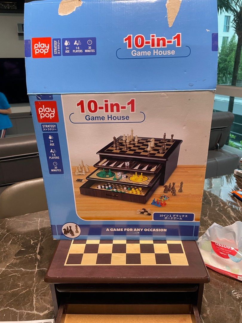 Play pop 10 in 1 game house, Hobbies & Toys, Toys & Games on Carousell