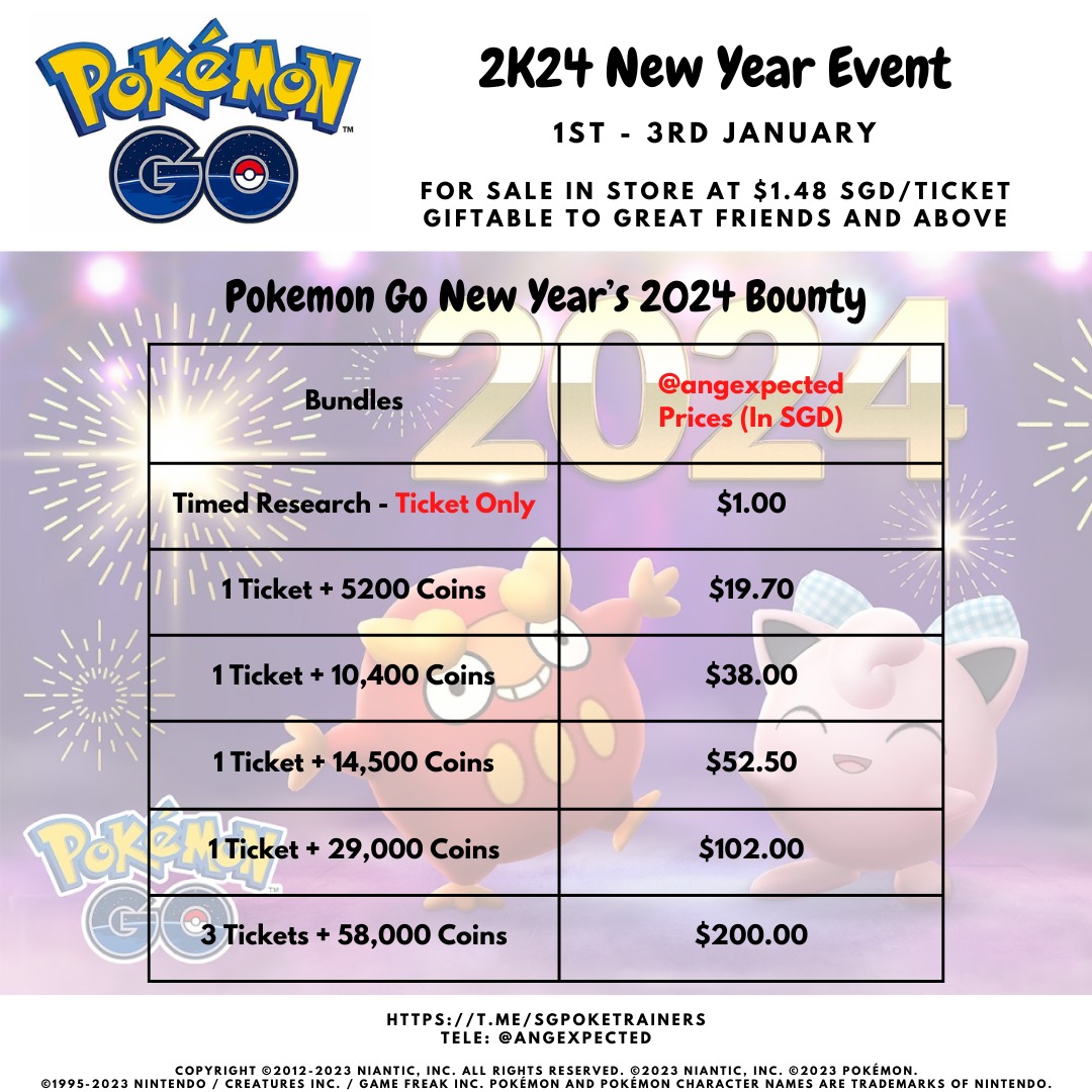 Pokemon Go New Year Bounty 2024 - Pokemon Go Global Gofest PokemonGO Global Go Fest Pokemon Go ...