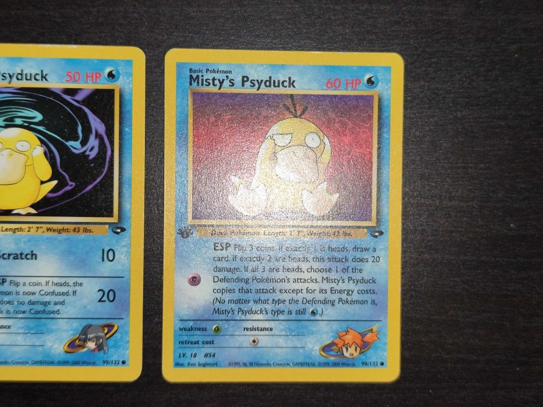 Pokemon Misty's Psyduck 90/132 | Sabrina's Psyduck 99/132 Set, Hobbies ...