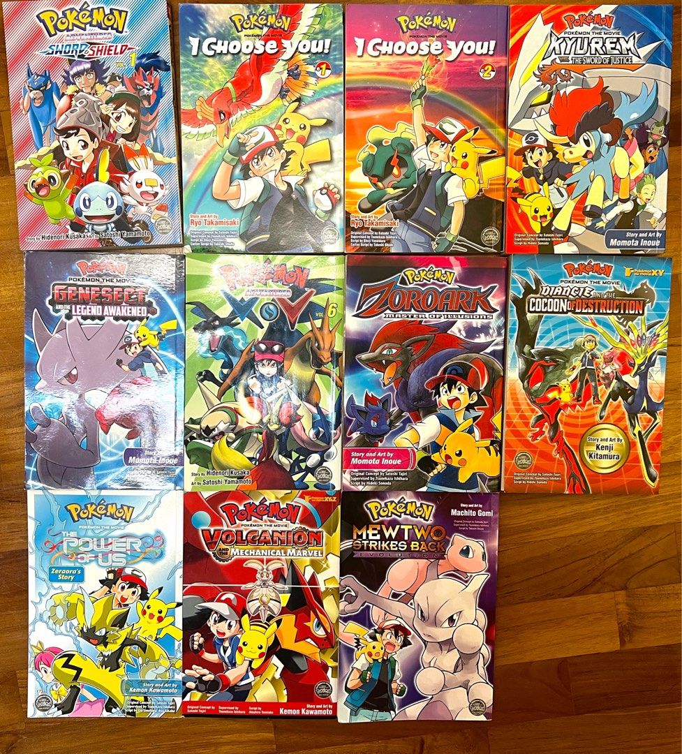 Pokémon manga books 11 in total, Hobbies & Toys, Books & Magazines ...