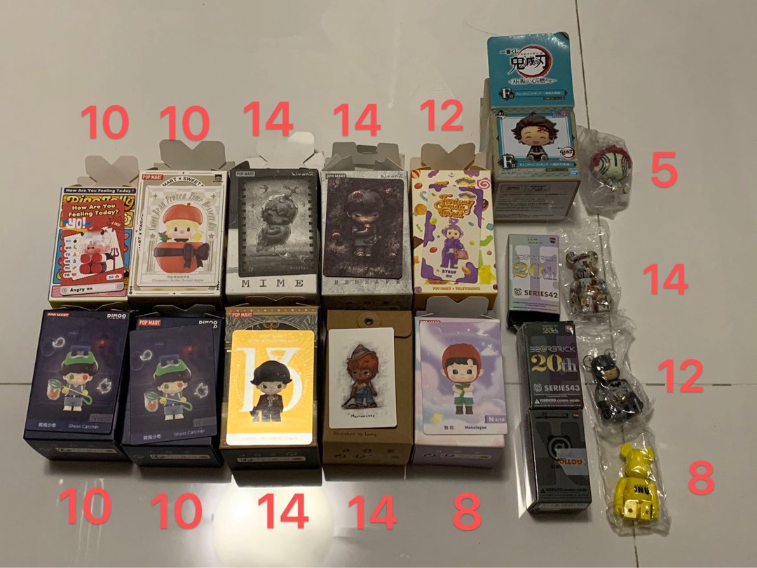 Popmart Dimoo, Sweetbean, Hachipupu, Pinojelly, hirono, Bearbrick ...