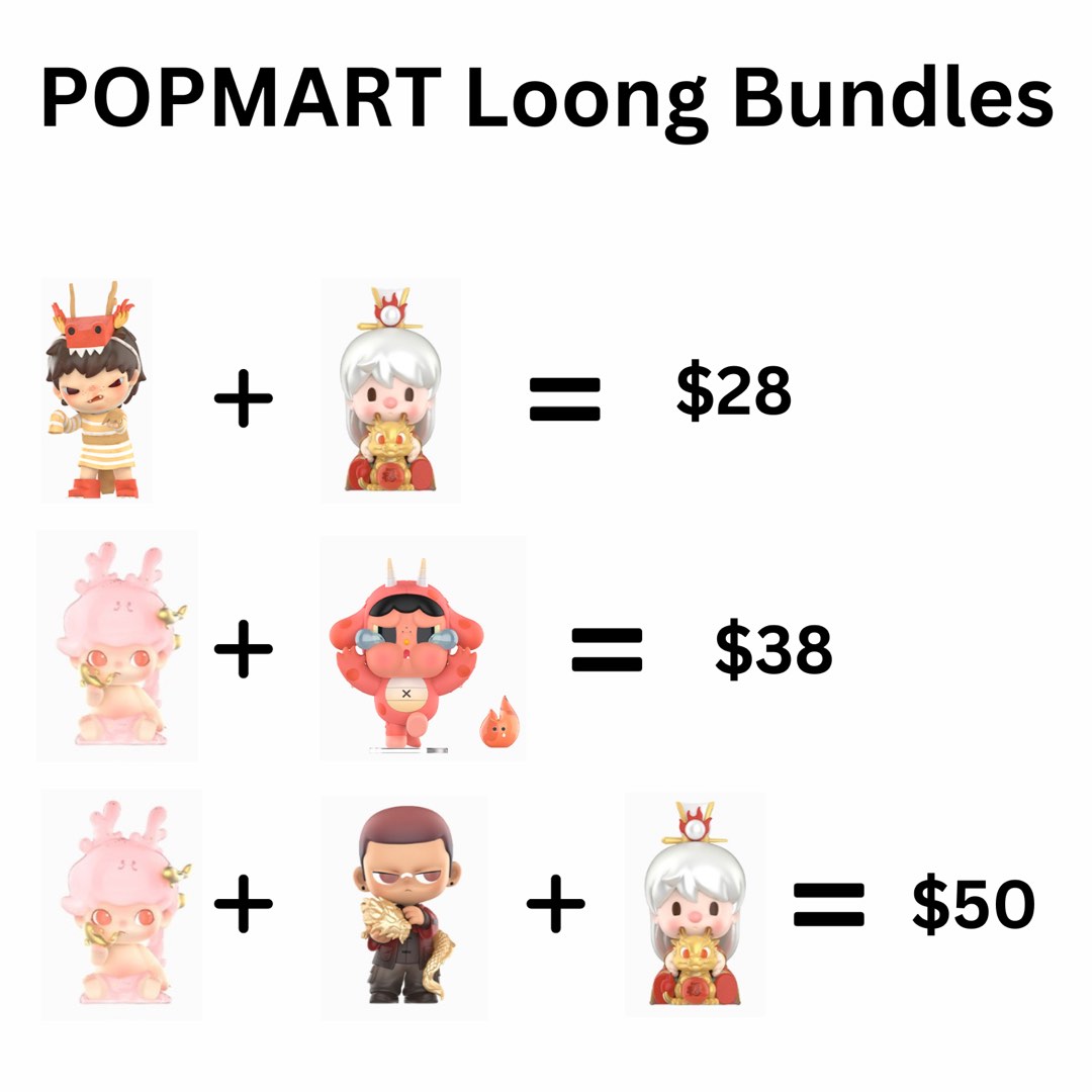 POPMART Loong Series Dimoo Kubo Crybaby Hirono, Hobbies & Toys, Toys ...