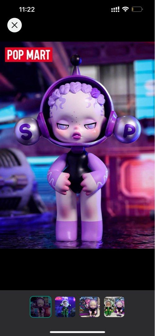 POPMART SKULLPANDA OOTD Purple Designer PVC Action Figure Art Toy H19cm ...