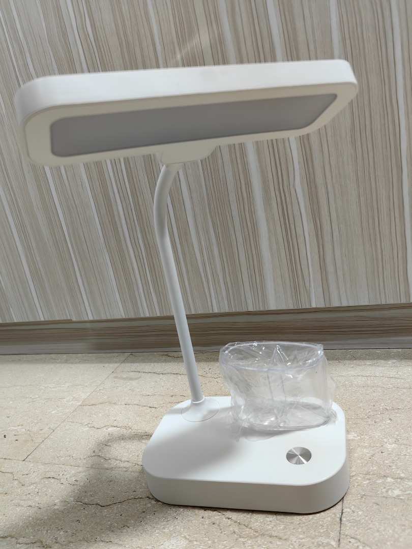 Portable Desk Study LED Lamp with Pen Holder White, Furniture & Home ...