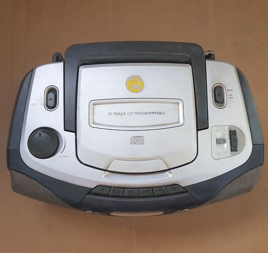 Portable Philips AZ1003 Sound Machine, Boombox, 2 Front Speakers ...