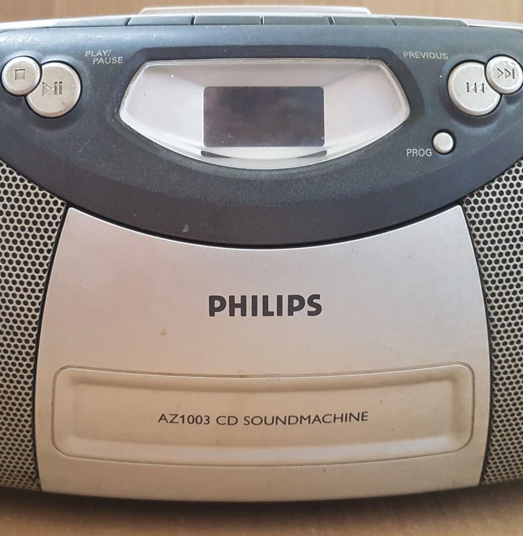Portable Philips AZ1003 Sound Machine, Boombox, 2 Front Speakers ...