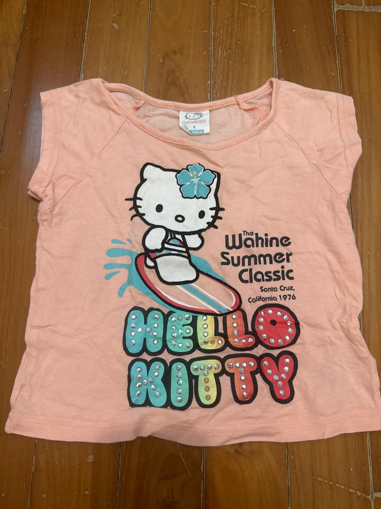 Preloved Fox Hello Kitty Girl Top, Babies & Kids, Babies & Kids Fashion ...