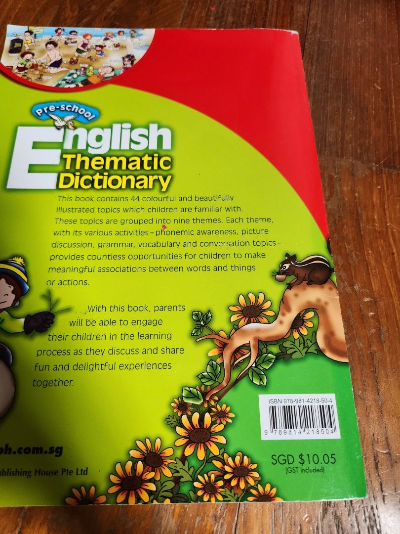 Preschool English Thematic Dictionary, Hobbies & Toys, Books ...
