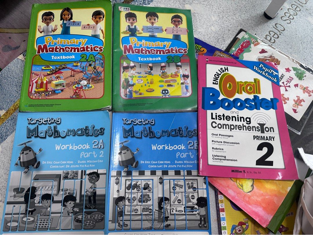 Primary 2 Mathematics Textbook/ workbook/ oral booster, Hobbies & Toys ...