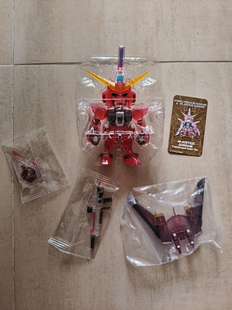QMSV mini Strike Freedom Gundam & Justice Gundam Secret 1 (Translucent ...