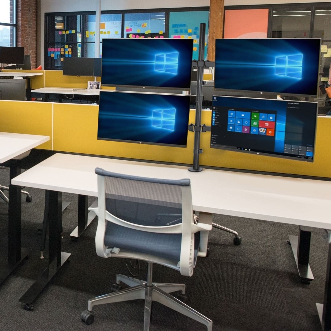 Quad Monitor Stand, 4 Monitor Desk Mount for 13-32 inch Computer ...