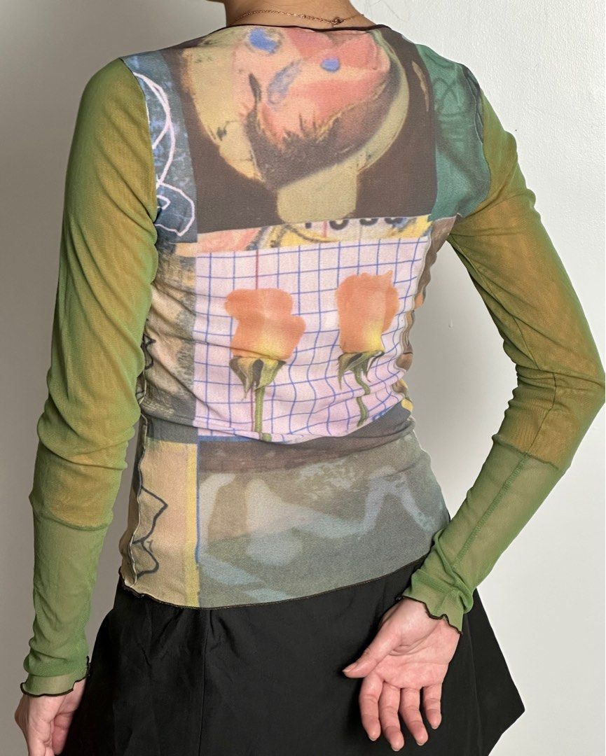 Rare Vintage Cop Copine Mesh Top, Women's Fashion, Tops, Longsleeves on ...