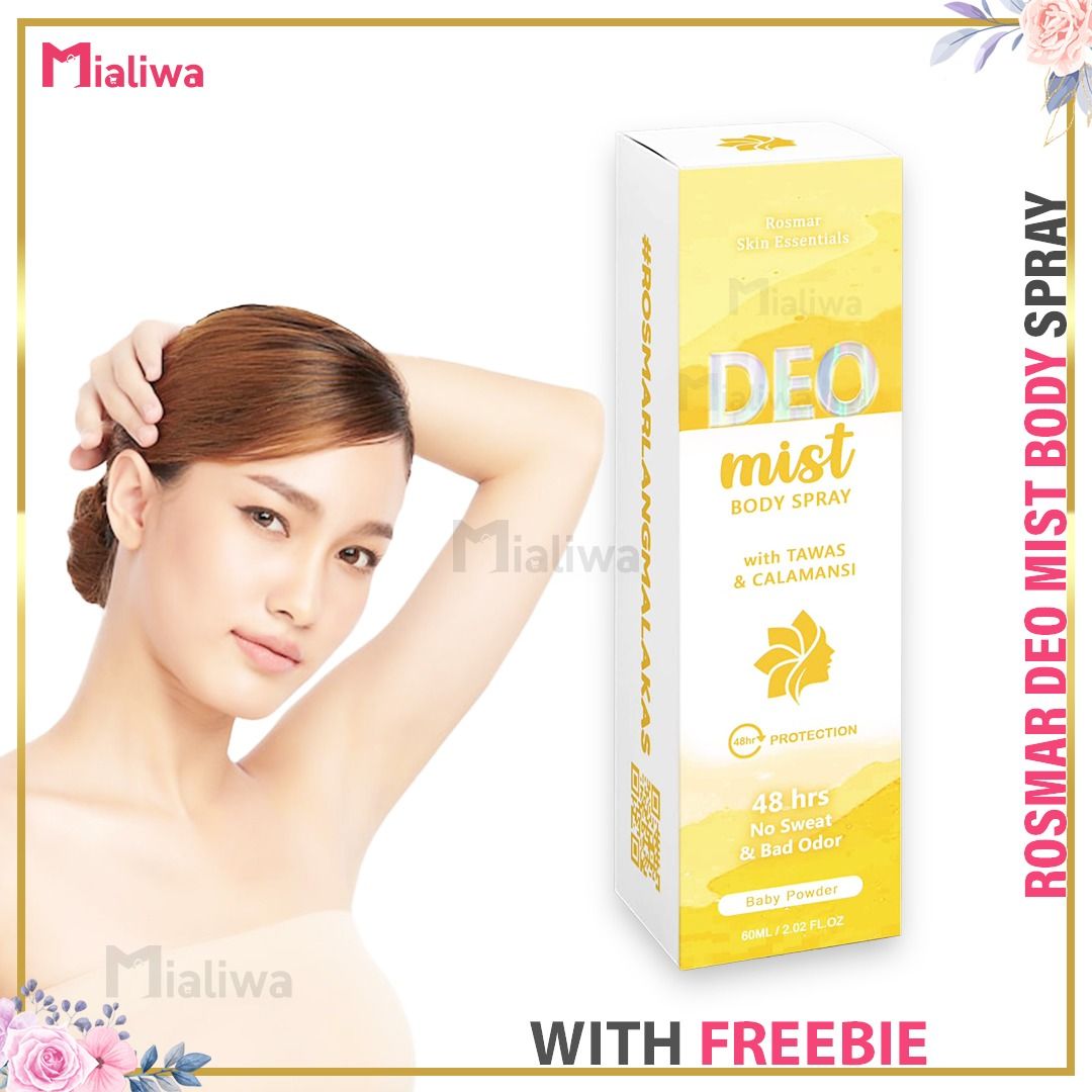 Rosmar Kagayaku Deo Mist Body Spray, Pampaputi Ng Kilikili Underarm ...