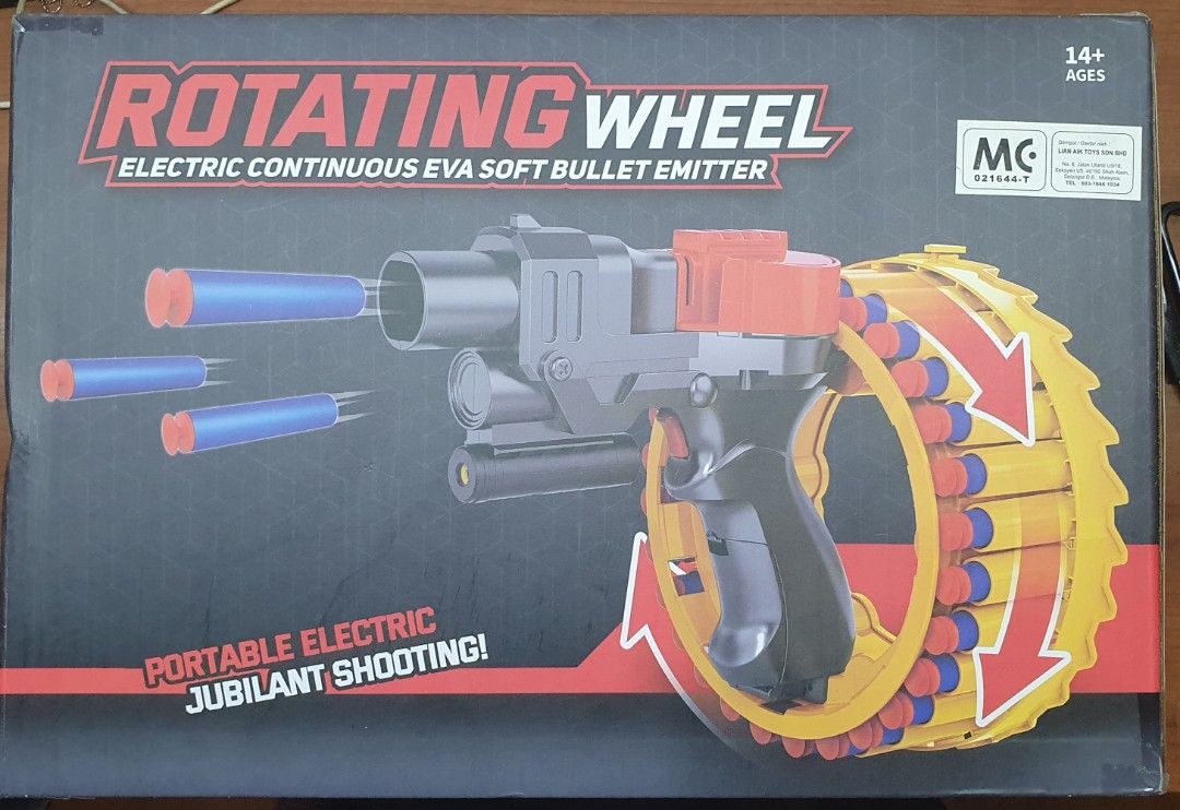 Rotating Wheel Shooter Electric Continuous Eva Soft Bullet Gun, Hobbies ...
