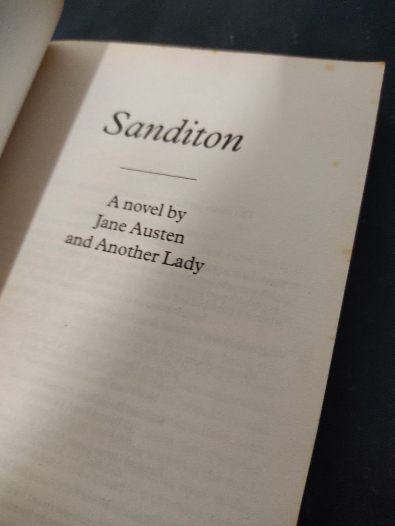 Sandition by Jane Austen and Another Lady (1975 Edition), Hobbies ...