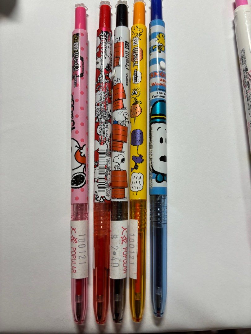 sarasa pen peanuts collection, Hobbies & Toys, Stationery & Craft ...