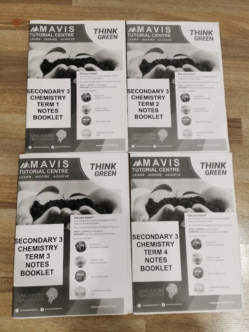 Sec 3 NA Science Chemistry Mavis tuition notes booklet, Hobbies & Toys ...