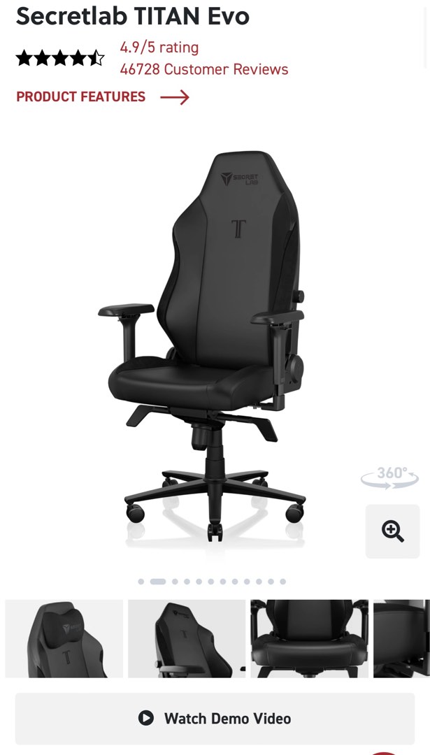 Secret Lab Titan Gaming Chair (2022), Furniture & Home Living ...
