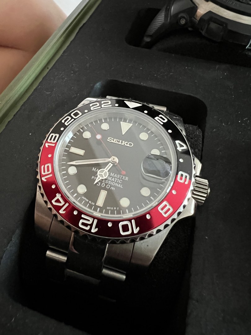 Seiko Mod GMT Coke, Men's Fashion, Watches & Accessories, Watches on ...