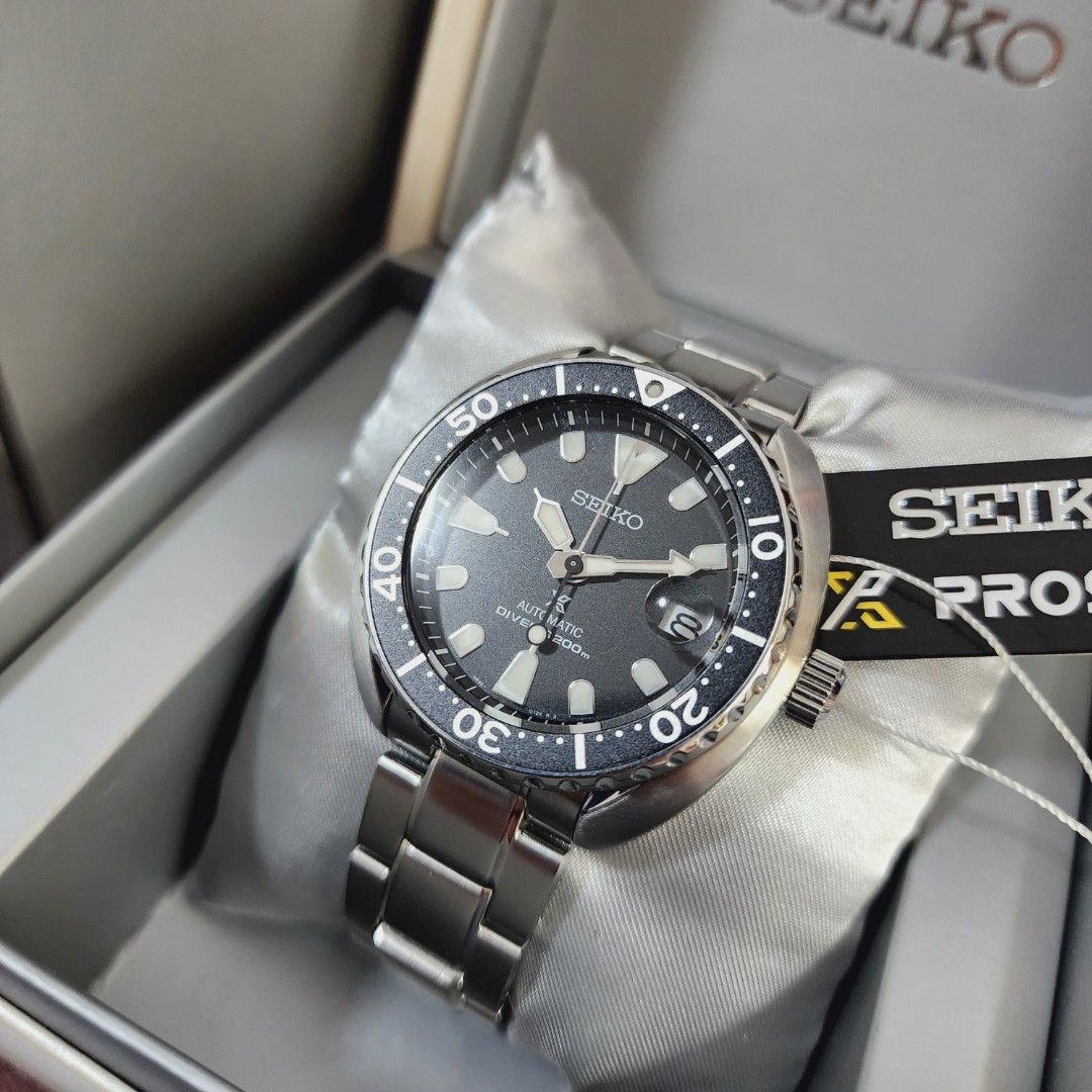 Seiko Prospex Mini Turtle Black Dial SRPC35K1, Men's Fashion, Watches ...