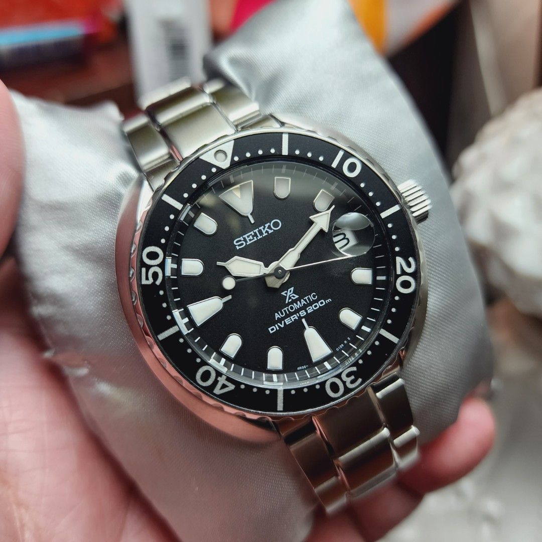 Seiko Prospex Mini Turtle Black Dial SRPC35K1, Men's Fashion, Watches ...