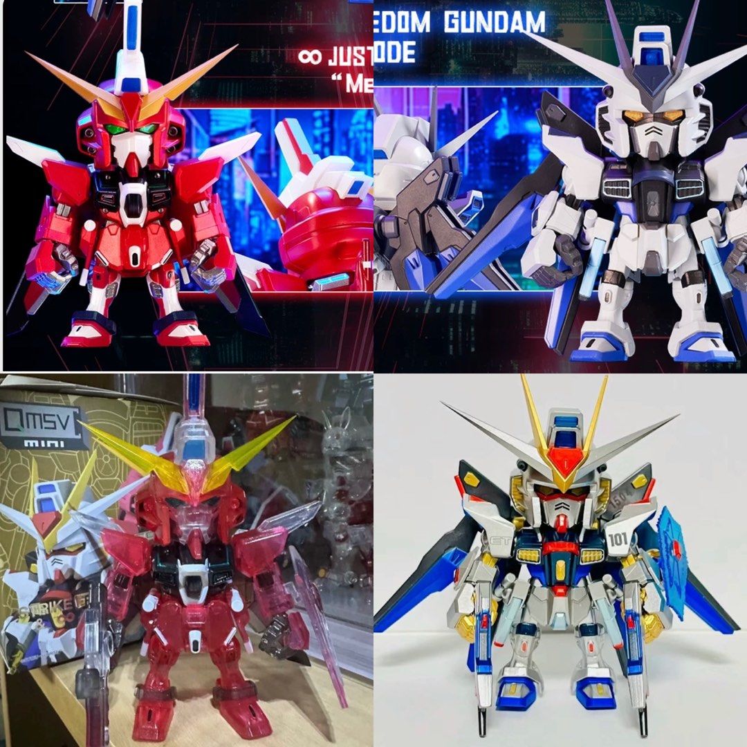 (Set of 8) QSMV MINI - Gundam seed / seed destiny - strike freedom and ...