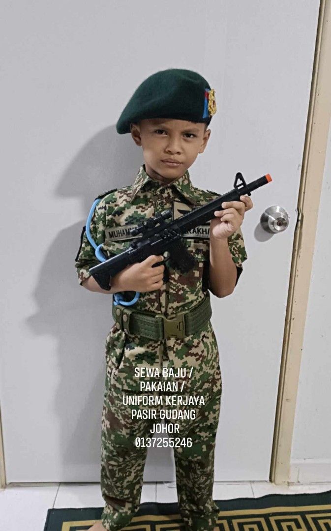 Sewa uniform kerjaya / tentera darat / askar / komando, Babies & Kids ...
