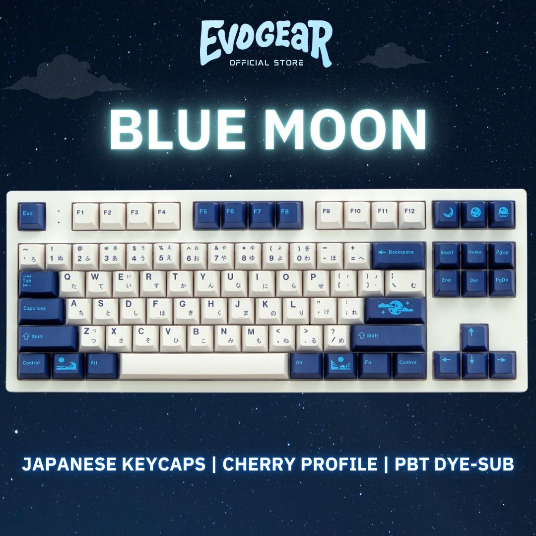 {SG LOCAL STOCK} Galaxy | Blue Moon | Stargaze | Moon Phase | Keycaps ...