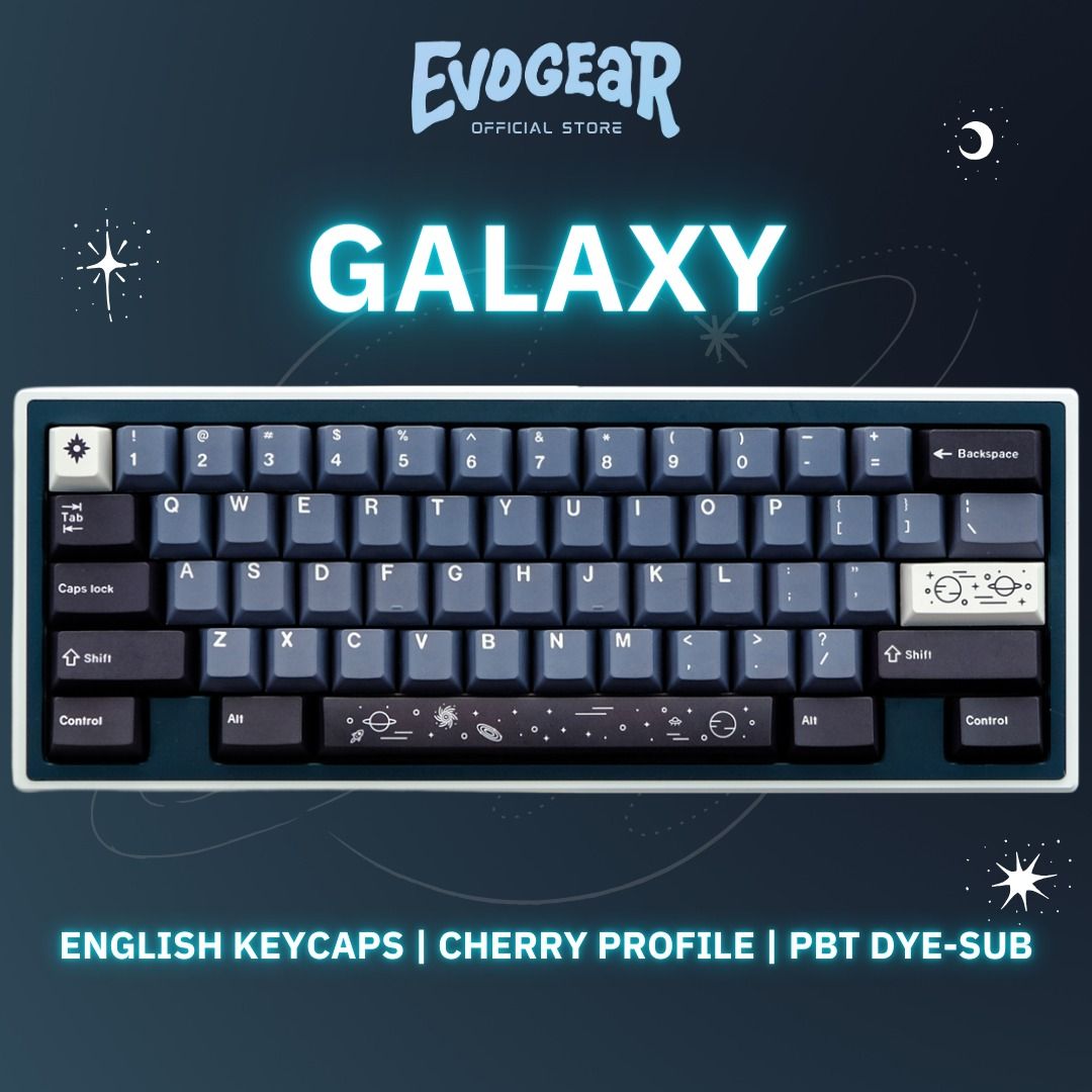 {SG LOCAL STOCK} Galaxy | Blue Moon | Stargaze | Moon Phase | Keycaps ...