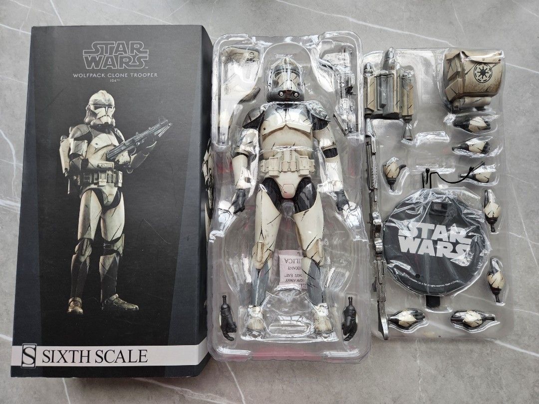Sideshow 1/6 Star Wars Wolfpack Clone Trooper 104th, Hobbies & Toys ...