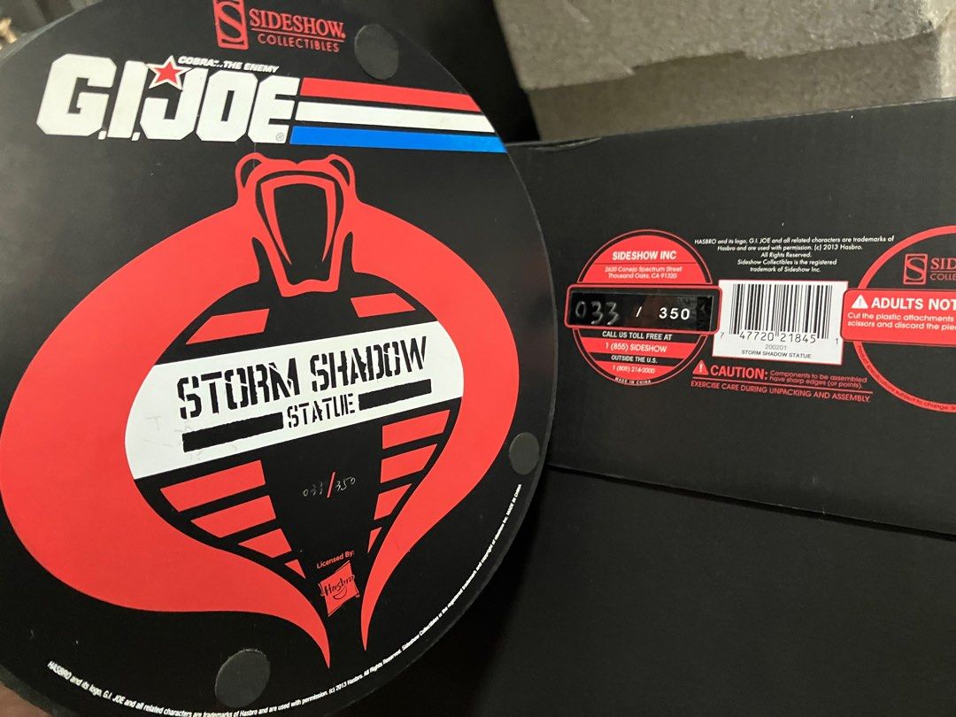 Sideshow Storm Shadow 1/5 Statue Exclusive Edition G.I.Joe, Hobbies ...