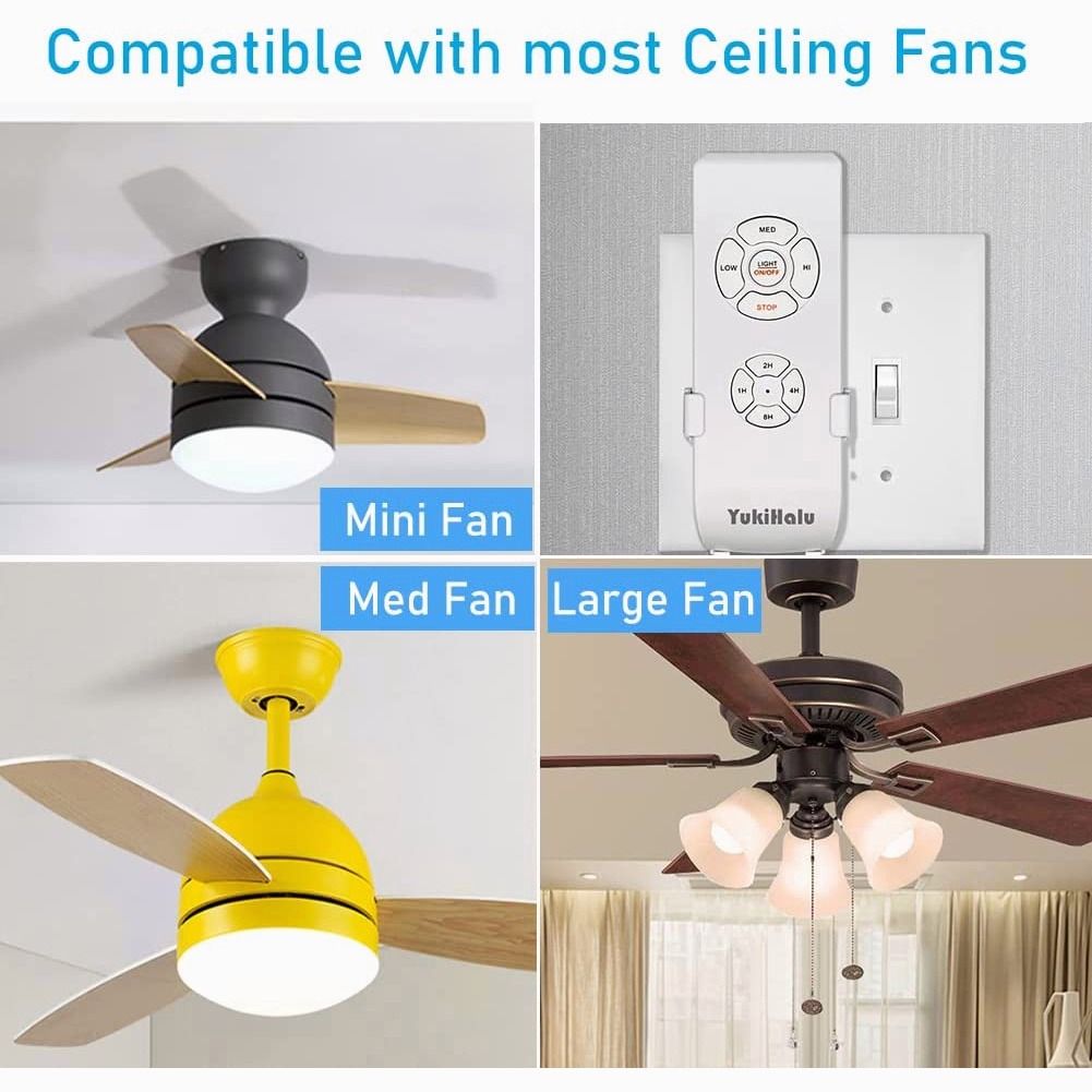 Smart Universal Ceiling Fan Remote Control Kit Fan Speeds and Timings ...
